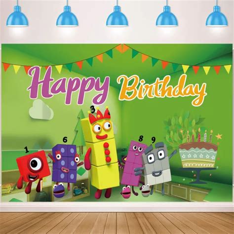 Numberblocks Birthday Party Decoration Backdrop Banner Photography