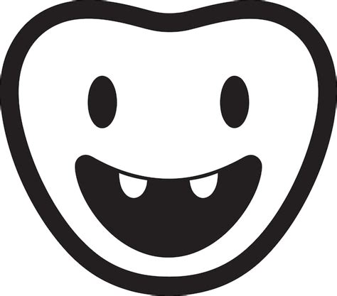 Premium Vector A Tooth With A Smile On It