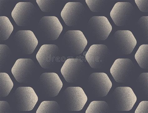 Rounded Hexagons Geometric Seamless Pattern Vector Modern Abstract Background Stock Vector