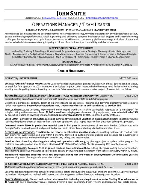 Job Winning Team Leader Resume And Cover Letter For 2025