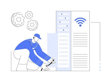 Premium Vector Local Area Network Engineer Abstract Concept Vector Illustration Lan Engineer