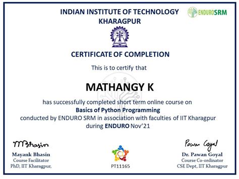 Mathangy K On Linkedin Iitkharagpur Python