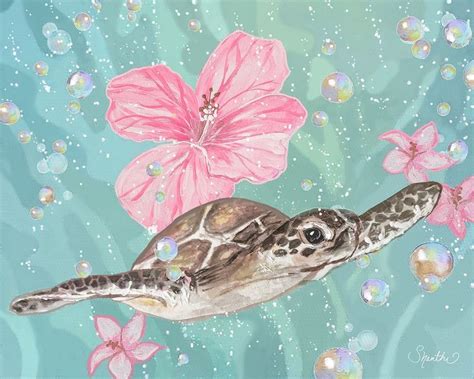 Sea Turtle Wall Art Tropical Decor Beach Prints Arte De Tortugas