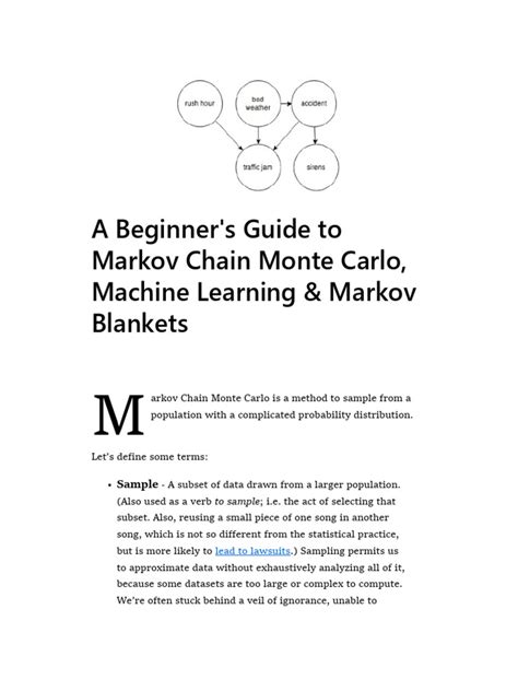 Beginners Guide To Markov Chain Monte Carlo Mcmc Pdf Probability