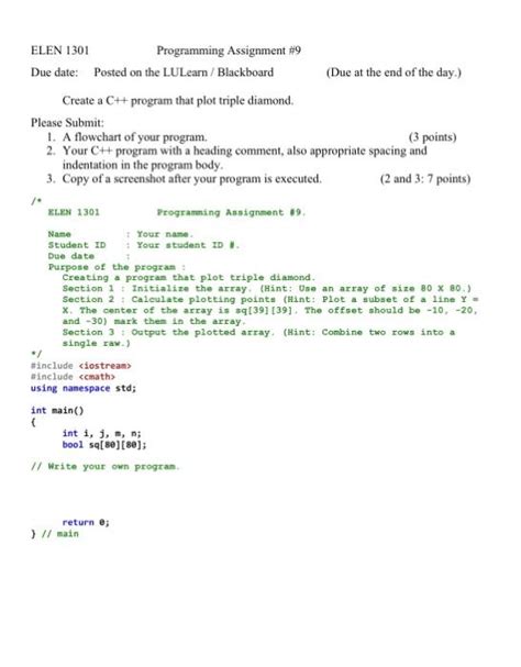 Solved Code And Flow Chart ELEN 1301 Quad Programm