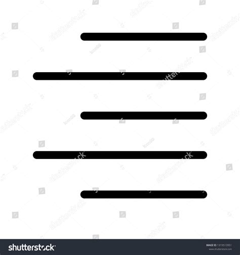 Right Line Alignmentpage Setup Text Paragraph Stock Vector Royalty