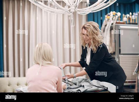 Interior Design Concept Designer And Client Stock Photo Alamy