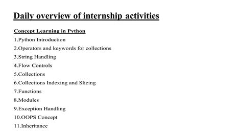 Report On Internshala Python Training Pdf Programming Languages Computing