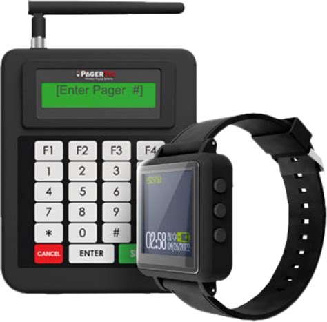 Pagertec Wear And Go Hostess Transmitter Wireless Watch Paging System For Restaurants