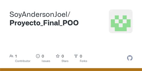 Github Soyandersonjoelproyectofinalpoo