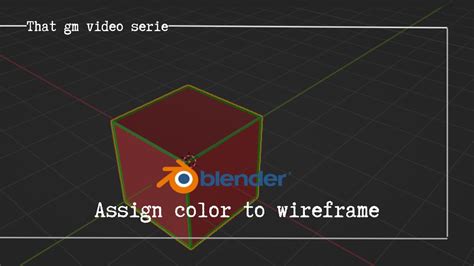 Blender Quick Tips Assign Wireframe Color Youtube