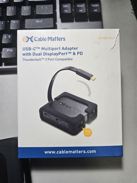 Cable Matters Usb C Dual Monitor Hub With Dual 4k Displayport 100mbps Ethernet 60w Pd