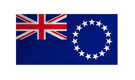 벡터 일러스트레이션 쿡 제도의 공식 상징 별을 가진 국기 파란 색깔 삼각형 모양의 낮은 폴리 스타일의 창조적 인 디자인 그라디언트 효과 개념에 대한 스톡 벡터 아트 및 기타