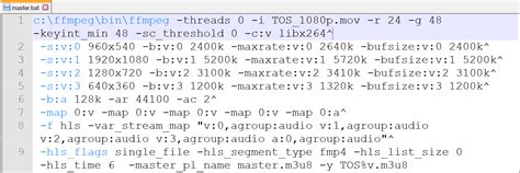 An Ffmpeg Script To Render And Package A Complete Hls Presentation