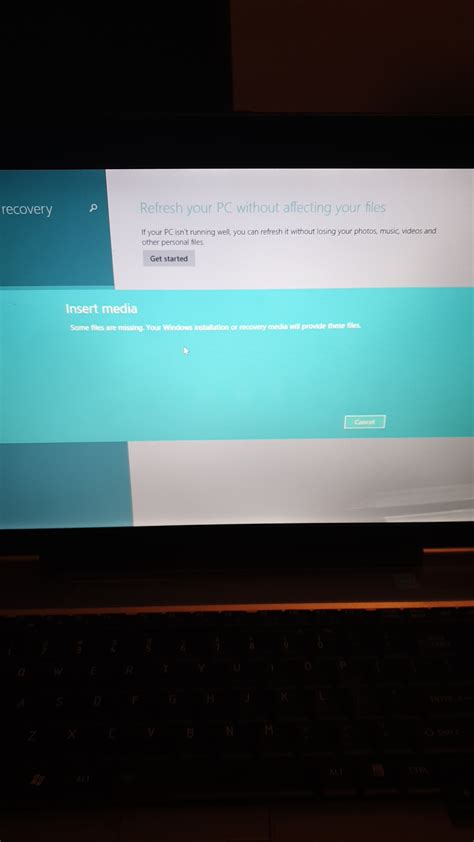 So I M Trying To Factory Reset This Windows 8 1 Laptop And This Message Shows Up When I Try I