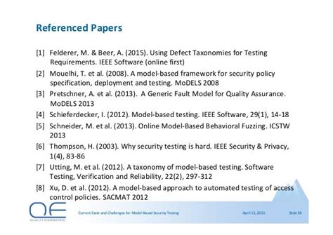 Current State And Challenges For Model Based Security Testing