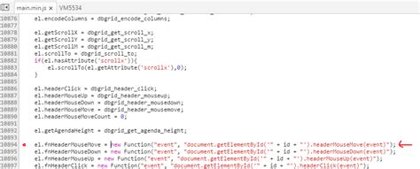 javascript chrome v57 errors after mouse move in grid stack overflow
