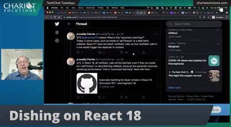 techchat tuesdays 42 unreliability at scale windows 11 and react 18 — chariot solutions