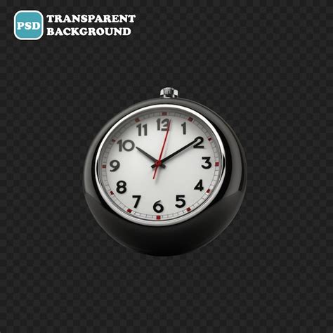 Premium Psd Clock Isolated 3d Render Illustration