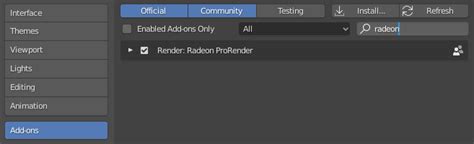 Installing Radeon Prorender For Blender Amd Radeon Prorender