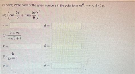 Solved Point Write Each Of The Given Numbers In The Chegg