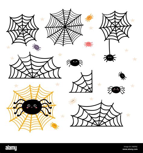 Cobweb Set For Halloween Design Cobwebs And Spiders Web Silhouette