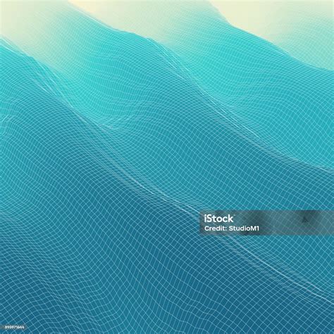 물결 모양의 그리드 배경입니다 모자이크입니다 3d 추상 벡터 일러스트입니다 0명에 대한 스톡 벡터 아트 및 기타 이미지 0명