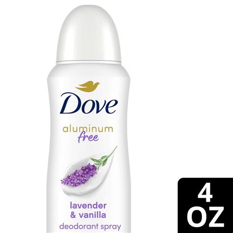 Dove Aluminum Free Deodorant Spray Lavender Vanilla Dove