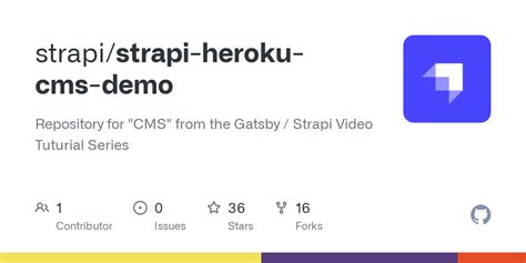 github strapi strapi heroku cms demo repository for cms from the gatsby strapi video