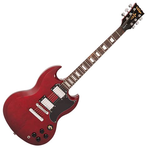 Vintage V69 Coaster Series Electric Guitar ~ Cherry Red Vintageguitarsrus