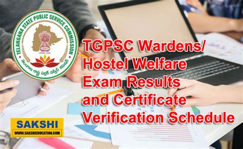 Tgpsc Wardens Hostel Welfare Exam Results And Certificate Verification