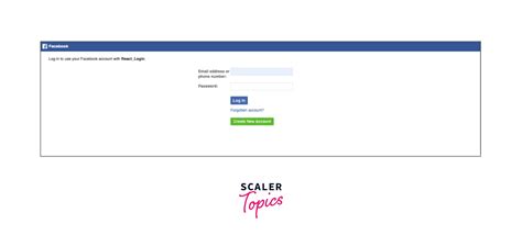 Facebook Login React Scaler Topics