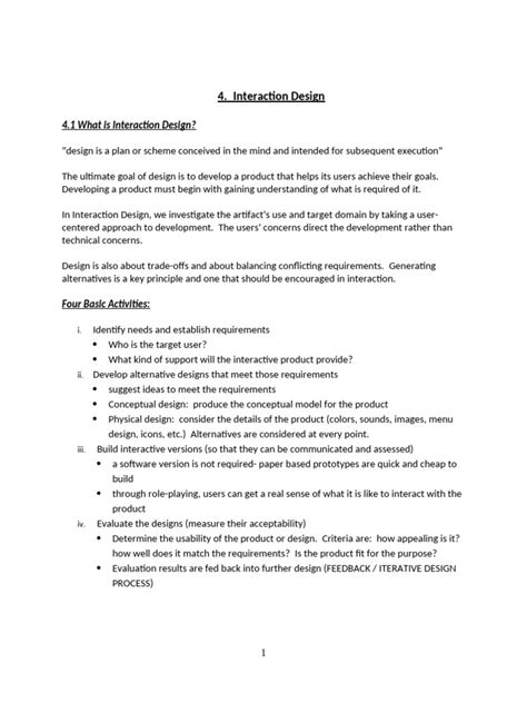 hci lesson 4 interaction design pdf software prototyping usability