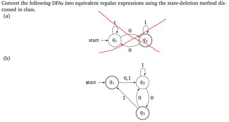 solved convert the following dfas into equivalent regular
