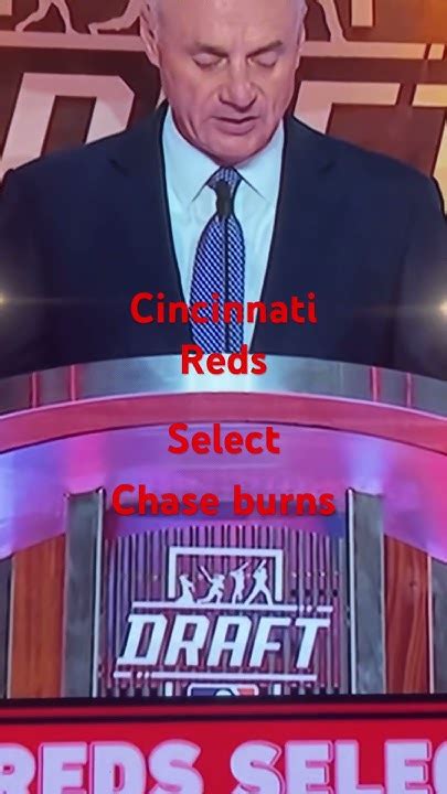 The Cincinnati Reds Select Chase Burns With The Second Pick In The 2024 Mlb Draftdraft Mlb