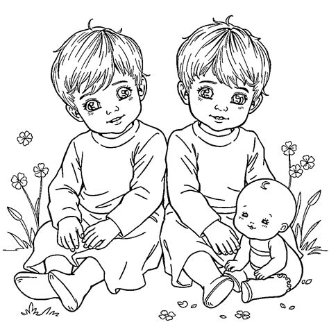 Best Twin Coloring Pages Free Printable Pdf