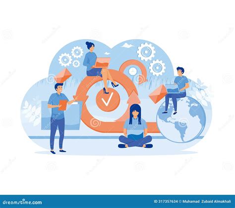 Scrum Framework Concept Scrum Process Diagram As Agile Software Development Scheme Stock Vector