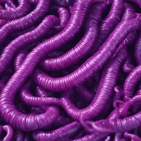 Premium Photo 3d Rendered Abstract Purple Worms