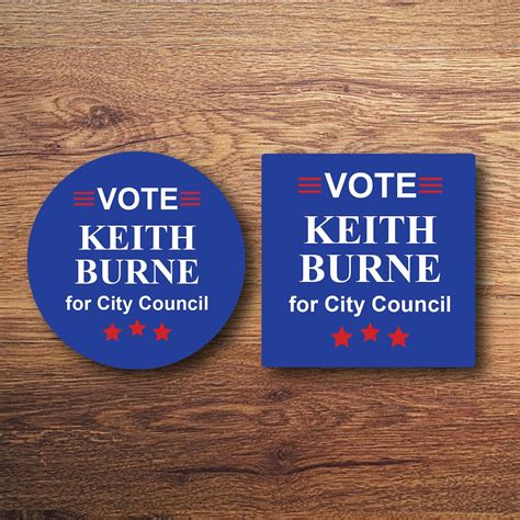 Personalized Political Campaign Stickers Set Of 24 Election Favor