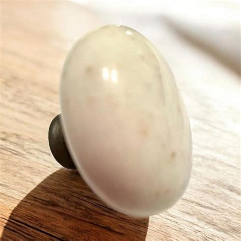 Milk Glass Knob Etsy