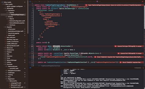 Apollo Auto Generate Code When Compile Getting More Issues Cannot Find Type Schemaname In