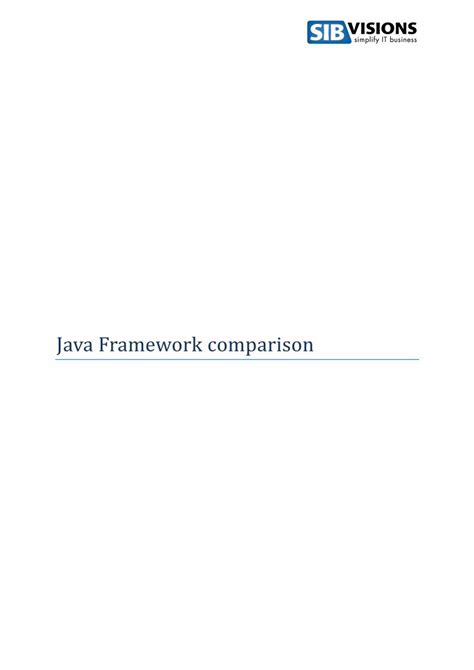 pdf java framework comparison dokumen tips