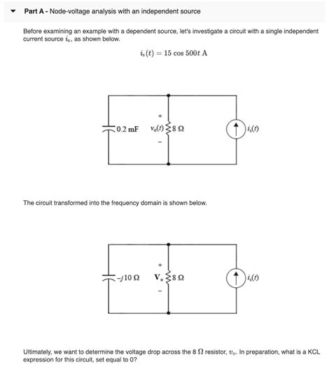 Solved Part A Node Voltage Analysis With An Independent