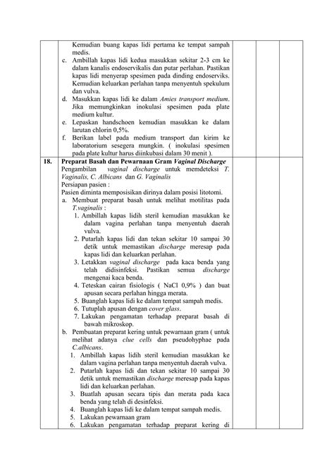 Examination Of Vaginal Discharge With The Prosedure PDF