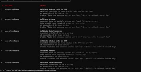 After Run Collection With Powershellnewman Can We Parse Error Help