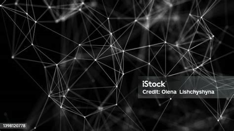 점과 선을 연결하는 추상적인 배경입니다 네트워크 연결 구조입니다 3d 렌더링 흑백에 대한 스톡 사진 및 기타 이미지 흑백 신경얼기 It 지원 Istock