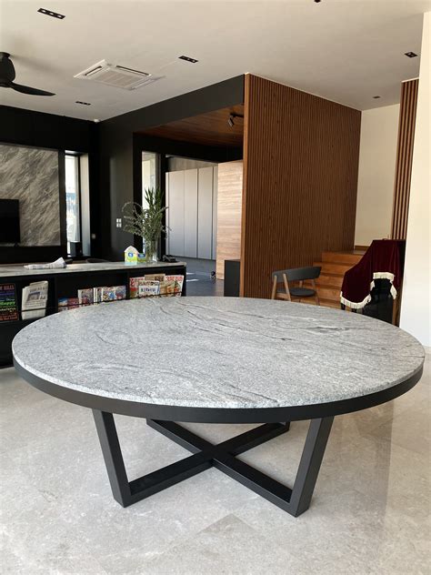 Round Granite Top Dining Table Set At Paula Banks Blog