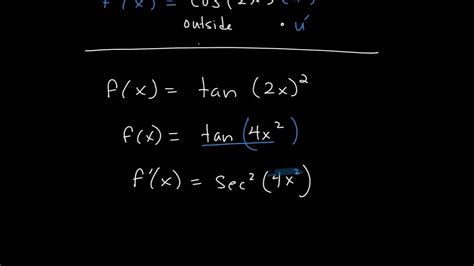 Chain Rule Trig Function Youtube