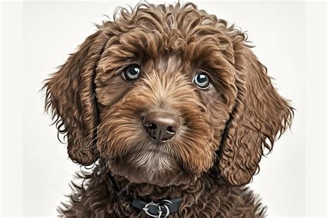 Premium Ai Image Dog A Brown Cockapoo On A White Background