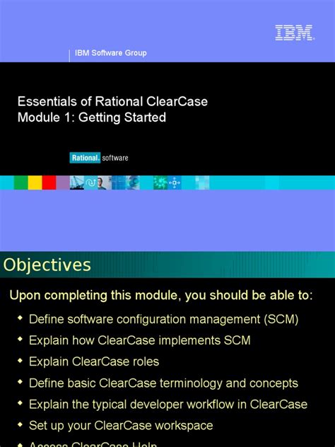 Essentials Of Rational Clearcase Module 1 Getting Started Ibm
